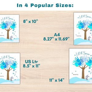 Winter Handprint Craft for Kids, Baby Snowflake Tree Art Keepsake, Hand ...