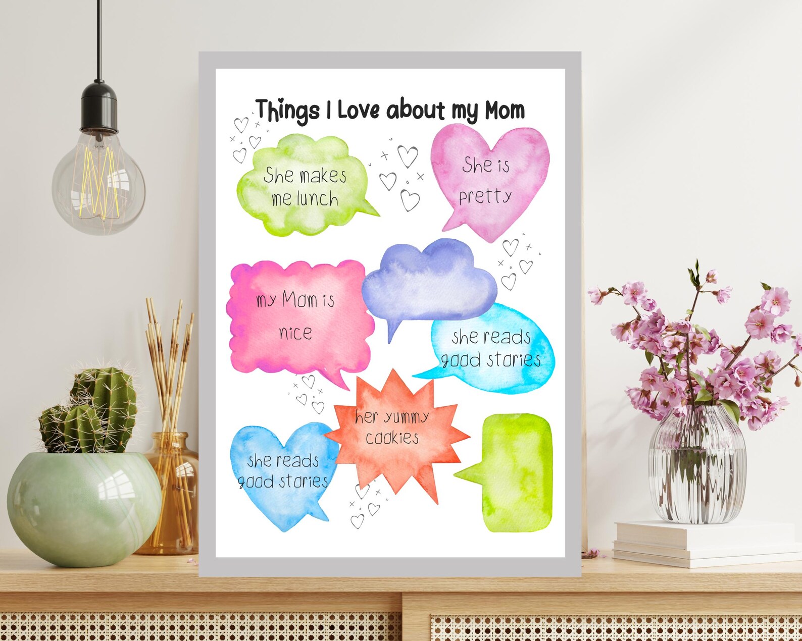 Things I Love About My Mom Writing Activity Sheet for Kids, Teach ...