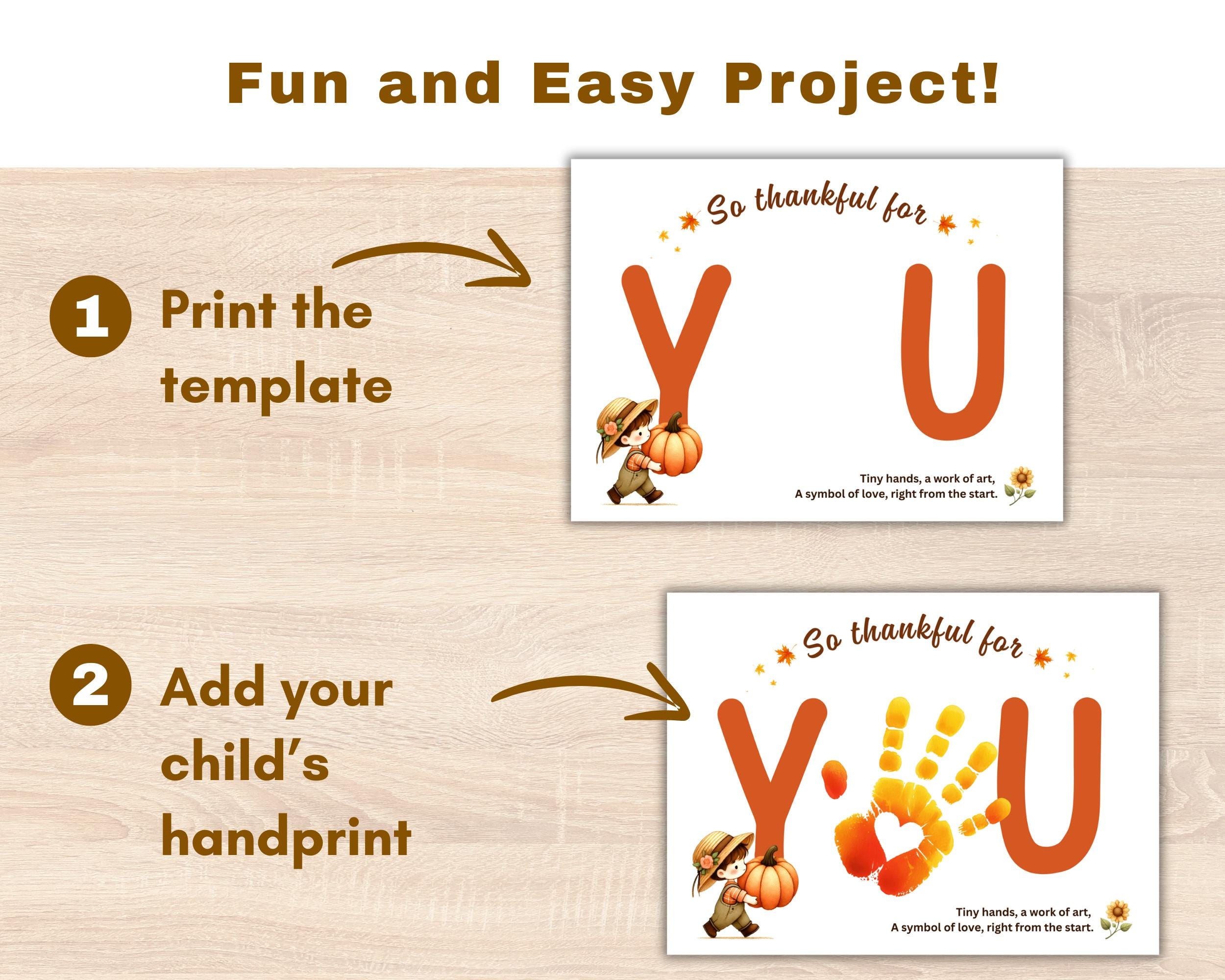 Thankful for You Handprint Craft for Kids Babies, Daycare Preschool ...