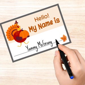 What's Your Turkey Name Game Printable, Thanksgiving Family Activity ...