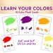 Colors Flashcards for Kids Education, 12 Color Cards Montessori ...