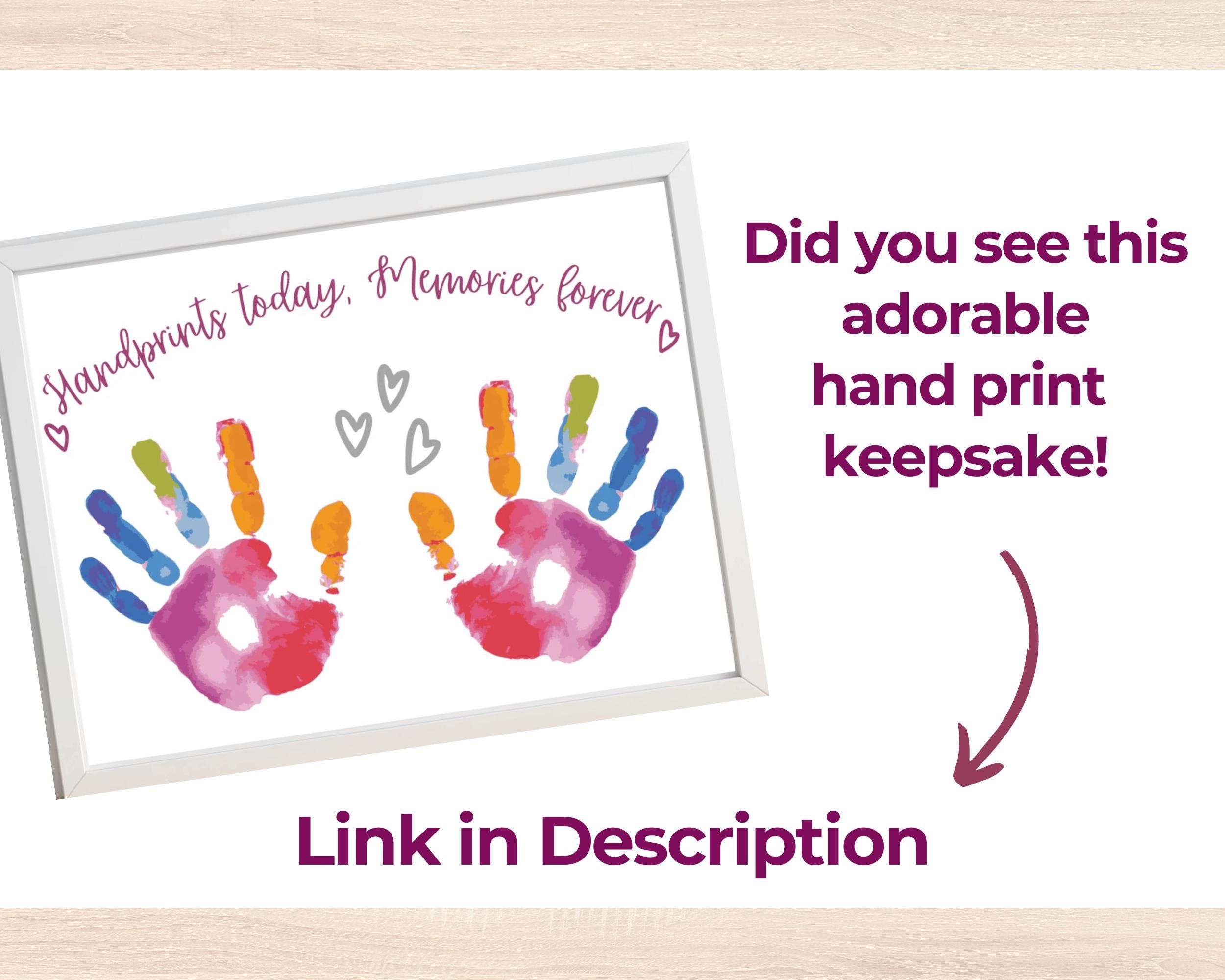 Happy Birthday Handprint Craft Keepsake Photo Memento, Hand Print Art ...