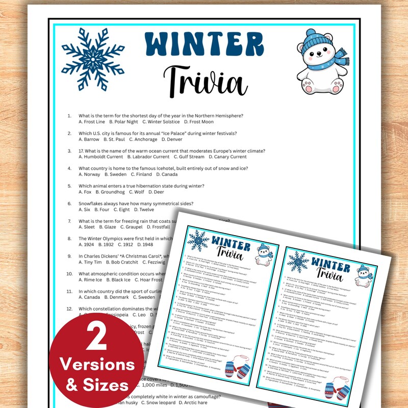 Christmas Trivia for Work - Etsy