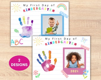 First Day of School Handprint Craft Keepsake, Back to School Photo ...