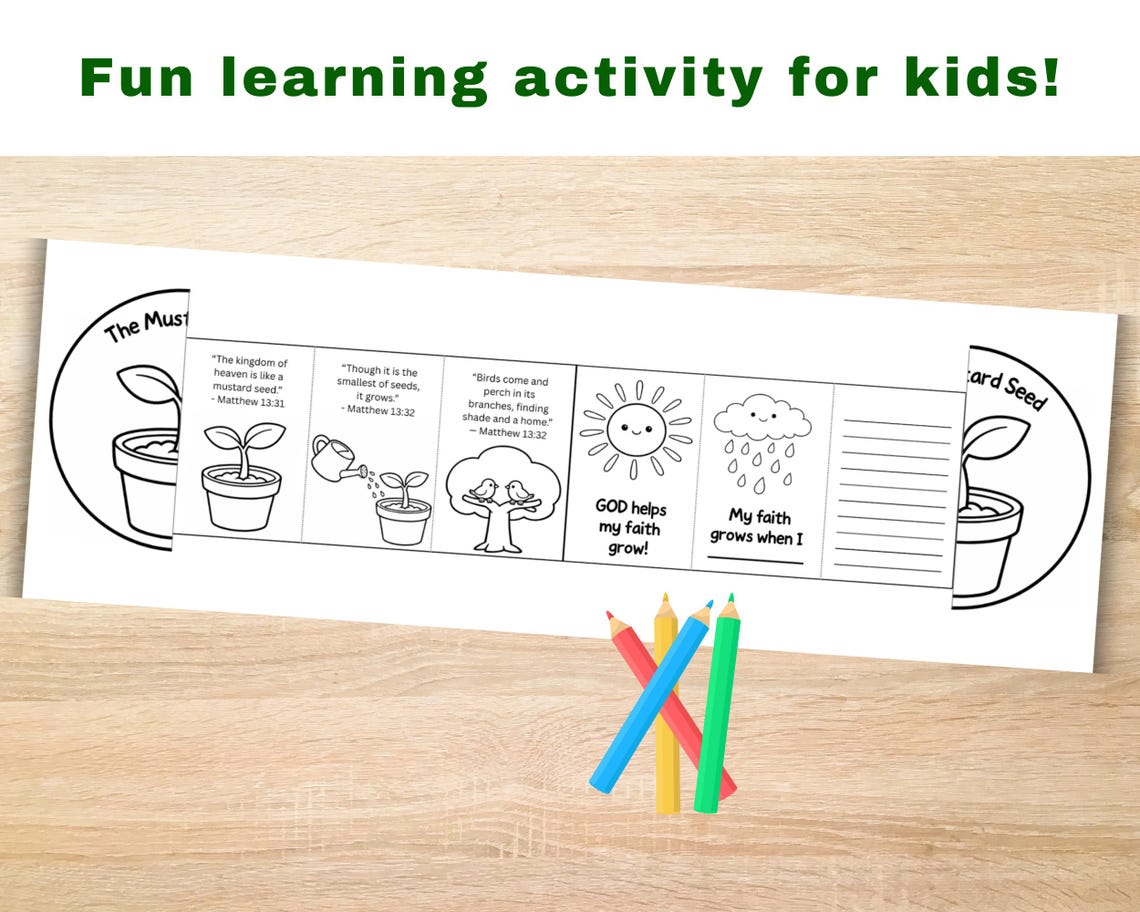 Christian Folding Craft for Kids, Surprise Coloring Printable Activity ...