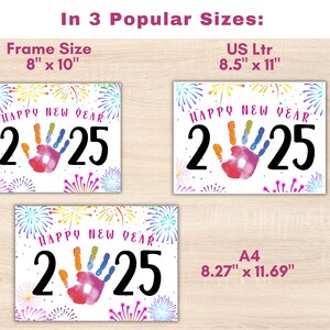 NEW YEAR Handprint Craft for Kids, Keepsake 2025, Happy New Years Eve ...