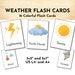 Flashcards for Kids Weather, Homeschool Education Flash Cards, 16 ...