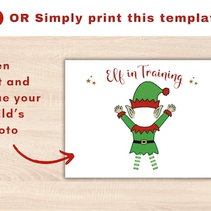 Elf Footprint Craft Photo Keepsake, Editable Baby's First Christmas ...