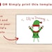 Elf Footprint Craft Photo Keepsake, Editable Baby's First Christmas ...
