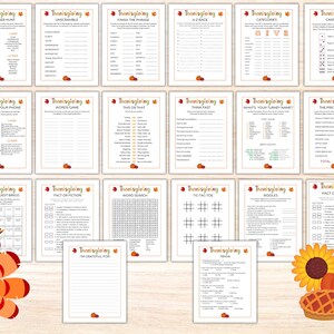 Thanksgiving Games Bundle, Friendsgiving Game Activity, Family Holiday ...