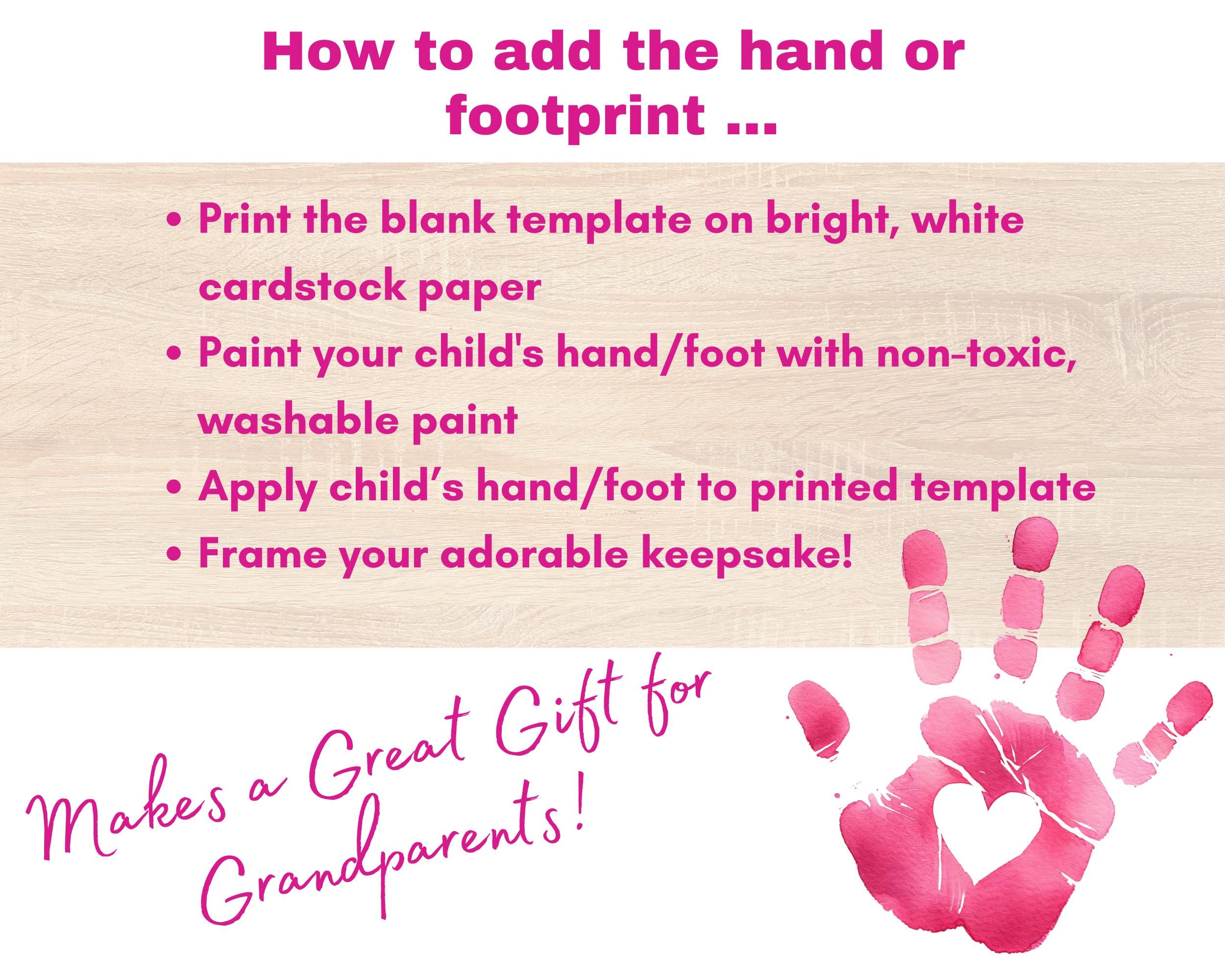 Valentine Handprint Craft for Kids Keepsake, HEART Hand Print Activity ...