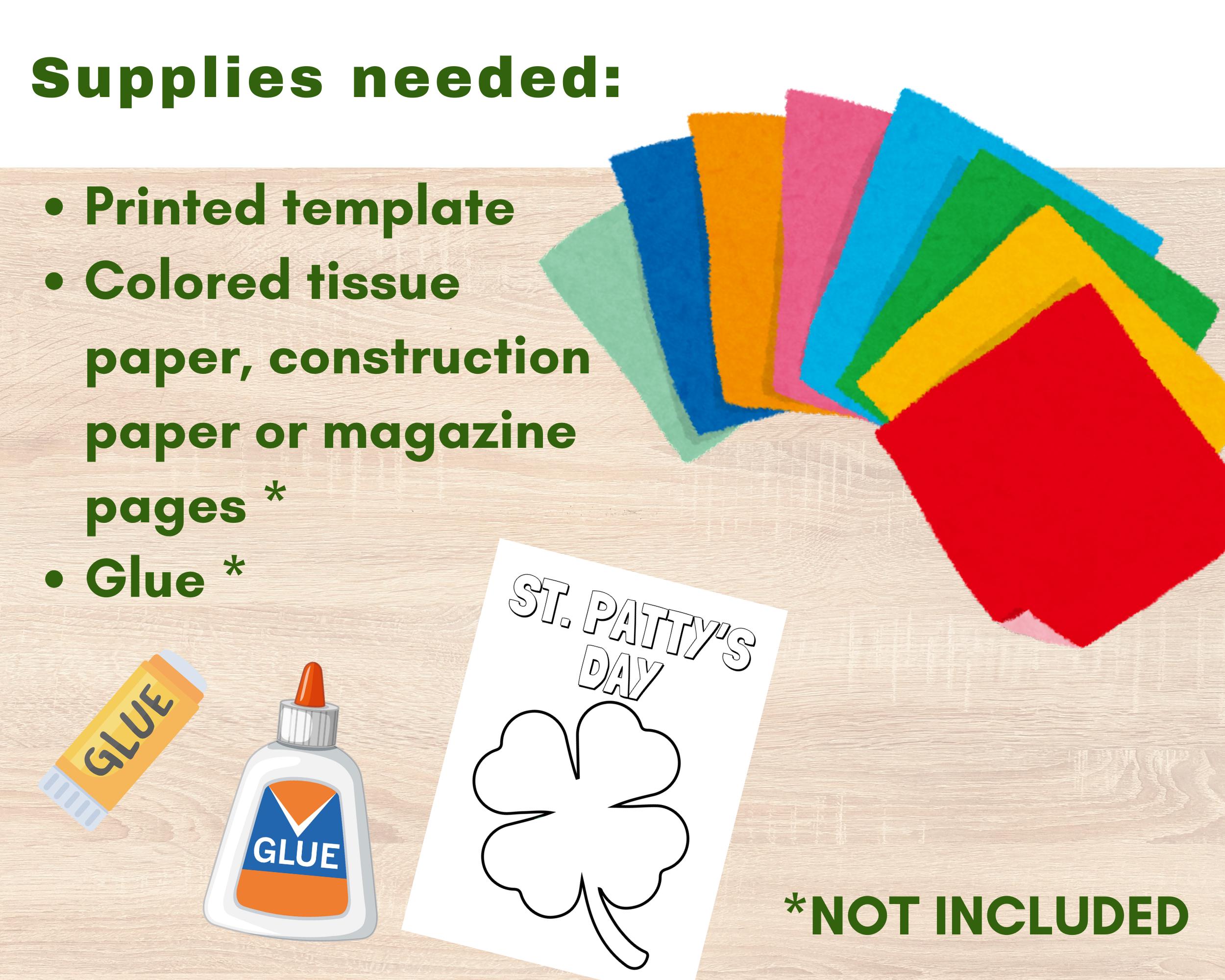 St Pattys Day Craft for Kids, Lucky Clover Easy Paper Crafts Template ...