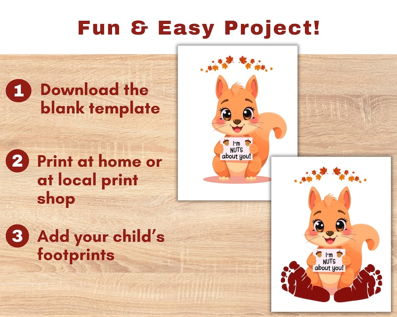 Fall Footprint Art for Kids, Autumn Baby Toddler Craft Activity ...