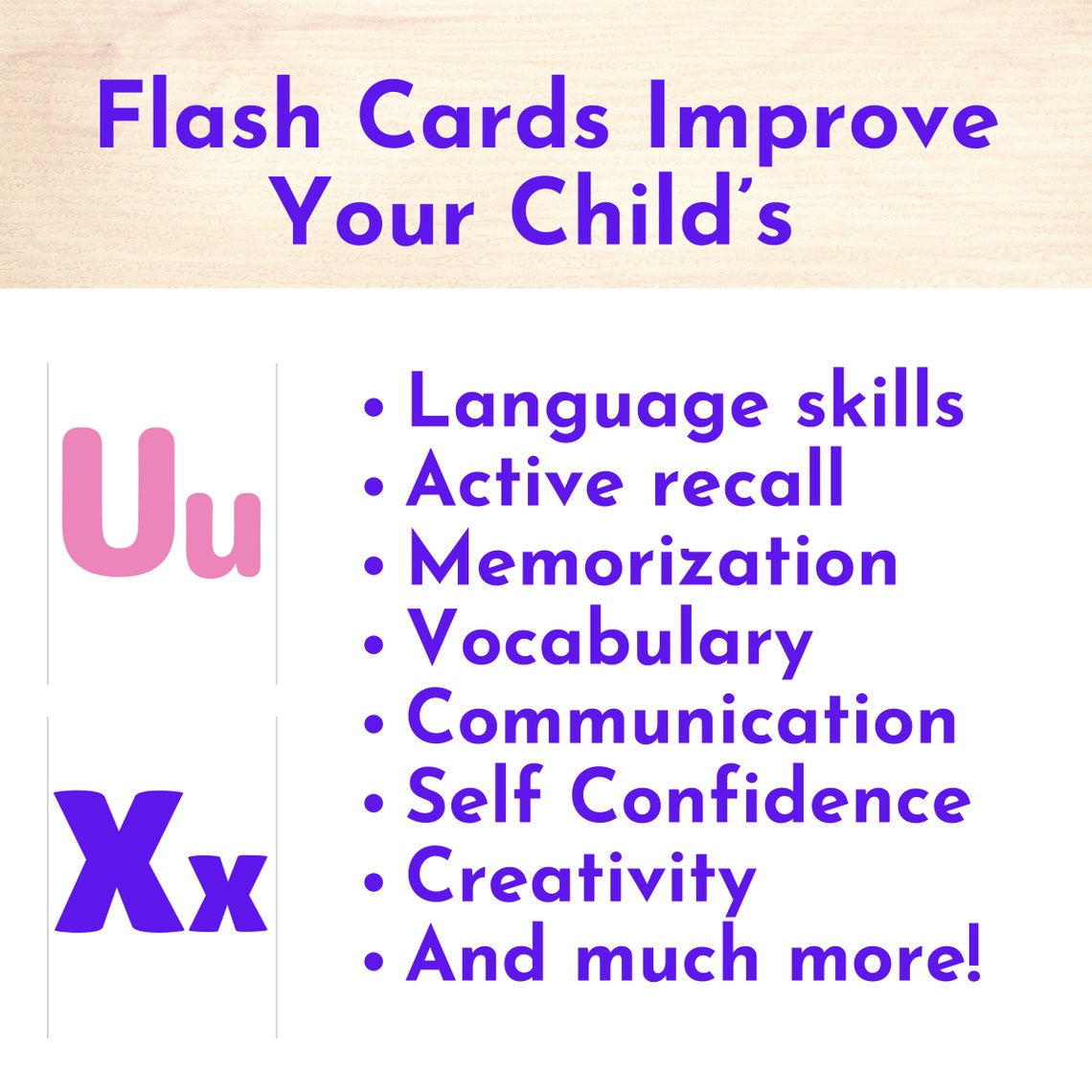 Printable Flashcards for Kids, Alphabet Flash Cards for Preschool Child ...