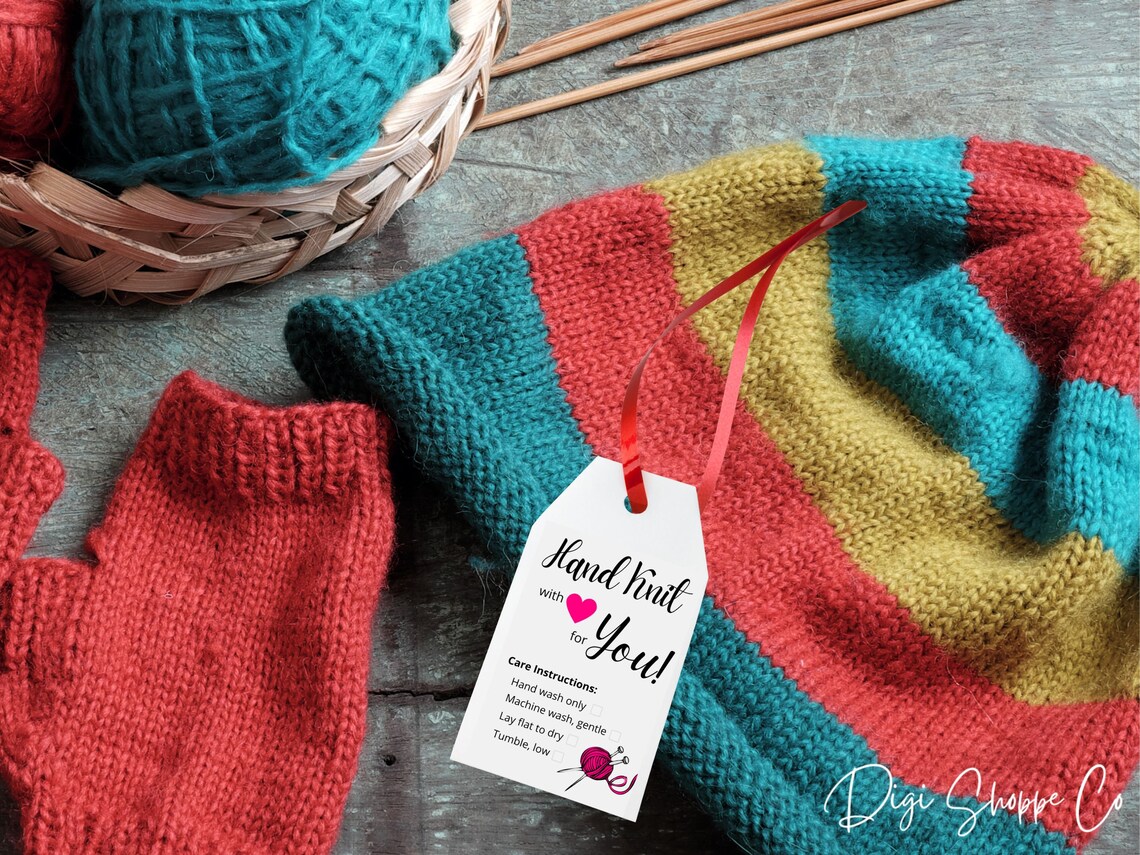 Handmade Tags for Knitting - Hand Knit for You - Instant Download ...