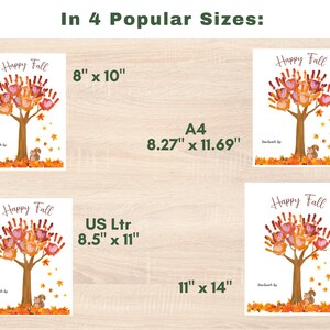 Fall Handprint Craft for Kids, Autumn Thanksgiving Tree Art Keepsake ...
