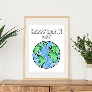 EARTH DAY Craft for Kids, Torn Paper Art Template, Easy Paper Crafts ...