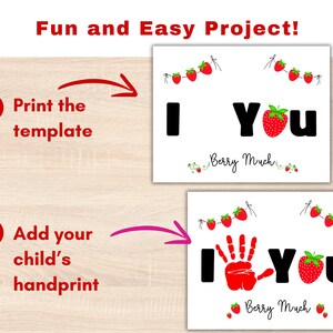 Valentine Handprint Art for Kids, Mother's Day I Love You Berry Much ...
