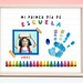 First Day of School Handprint Craft Spanish Photo Frame Keepsake, 2025 ...