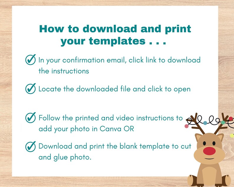 Reindeer Footprint Craft Keepsake, Editable Baby's First Christmas ...