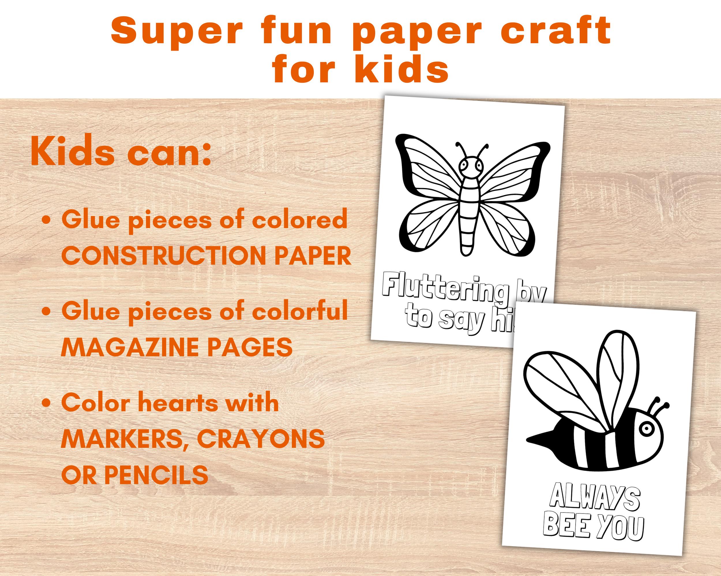 Butterfly Craft for Kids, Spring Bees Butterflies Easy Paper Crafts Art ...