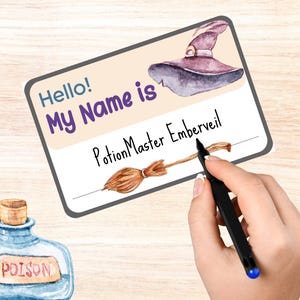 What's Your WIZARD Name Game Printable, Halloween Family Activity for Kids Adults, Magical ...