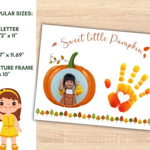 Thanksgiving Handprint Craft Photo Keepsake, Editable Baby Hand Print ...