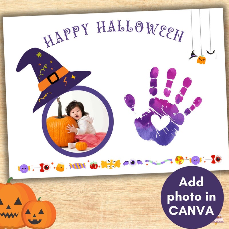 Halloween Handprint Craft - Etsy