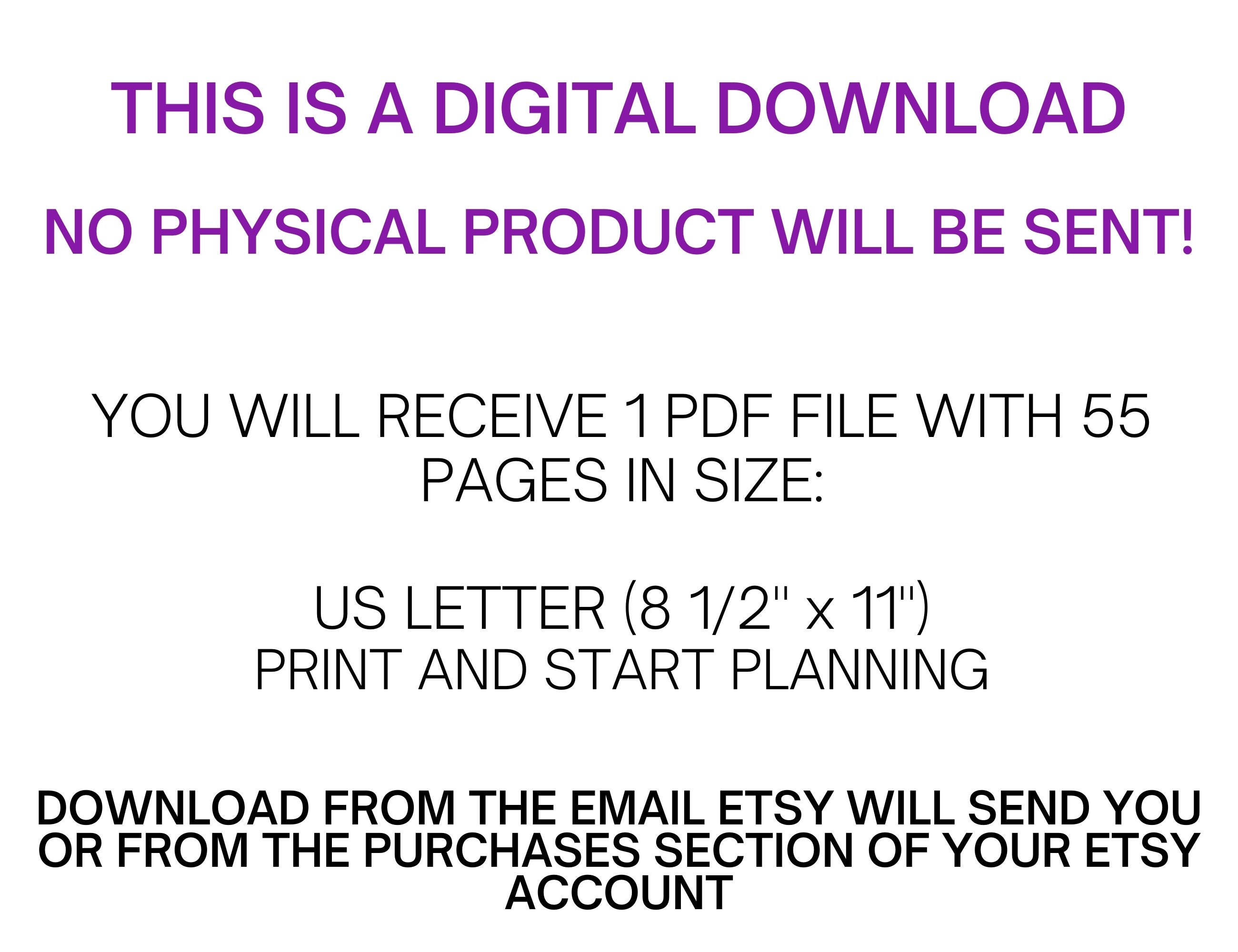 Emergency Planner - Life Organizer Printable - Important Documents ...