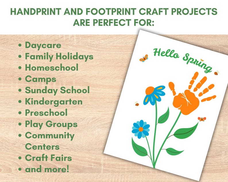 Spring Handprint Craft for Kids, Flowers Hand Print Activity Toddlers ...