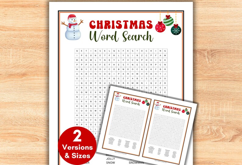 Christmas Word Search Game Printable, Holiday Word Find With Answers ...