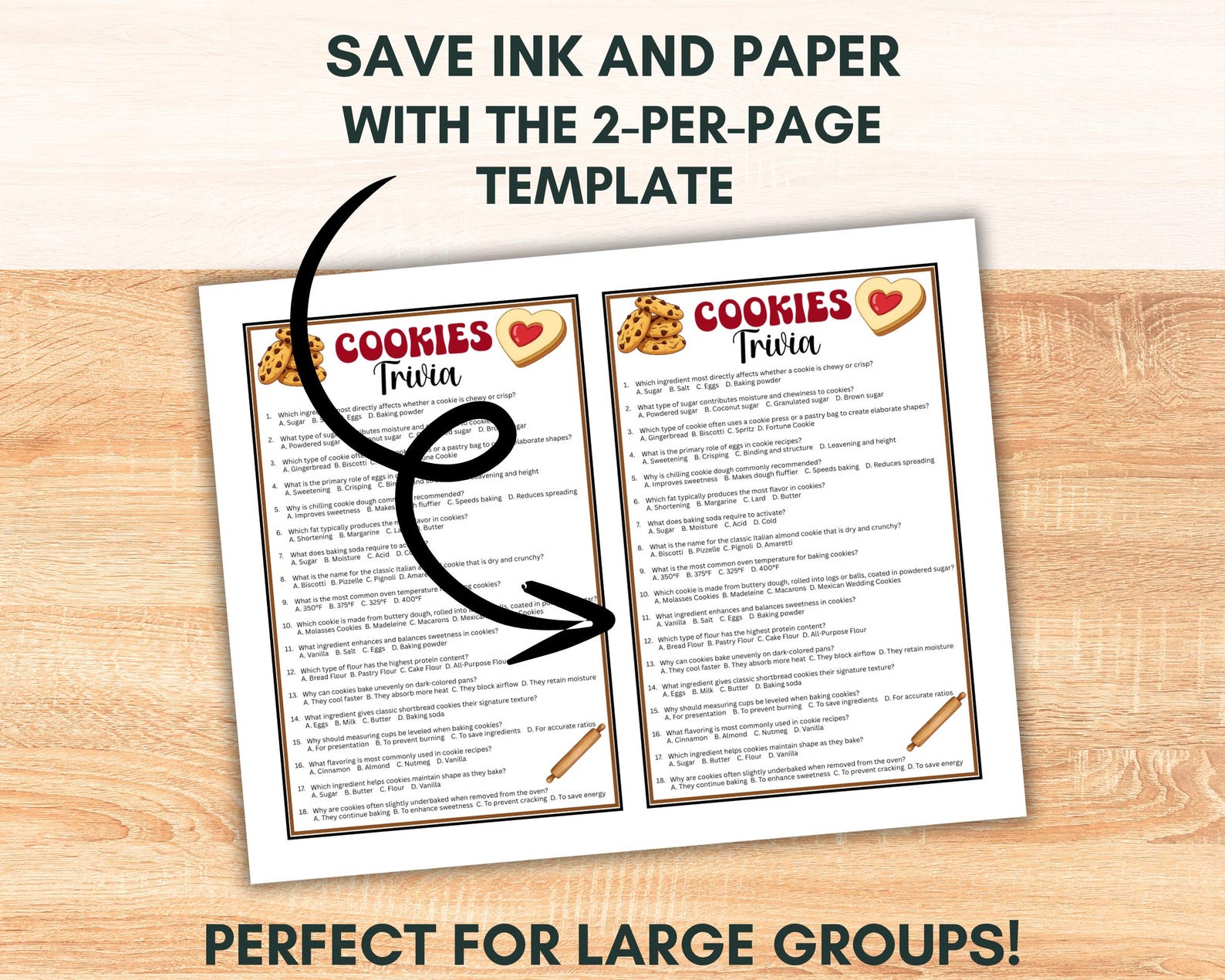 Cookies Trivia Quiz Game Printable With Answers, Holiday Baking Game ...