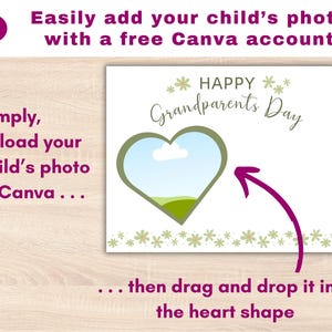 Grandparents Day Handprint Photo Keepsake, Editable Baby Hand Print ...