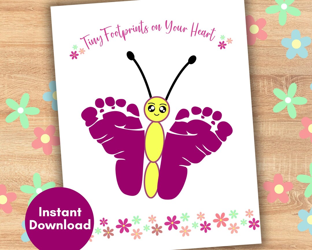 Butterfly Handprint Craft for Kids Keepsake, Hand Print Activity, Art ...