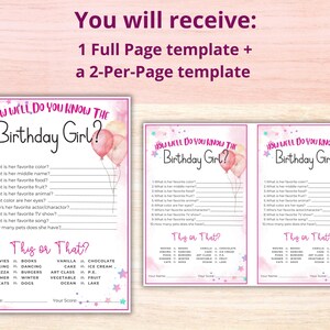 How Well Do You Know the Birthday Girl Party Game, Who Knows the ...