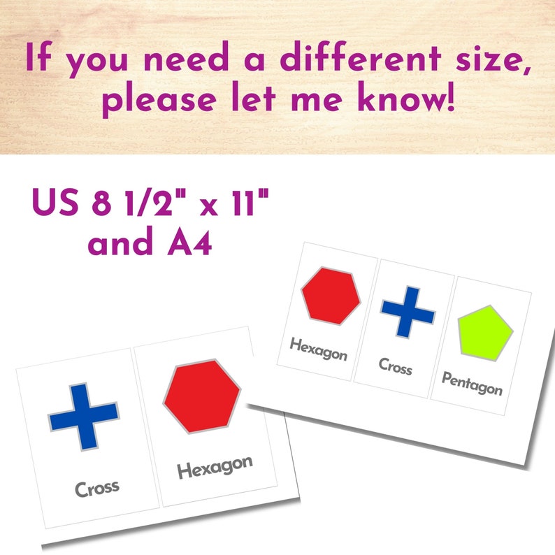 Shape Flashcards for Kids Homeschool Printable, Geometric Shapes Flash ...