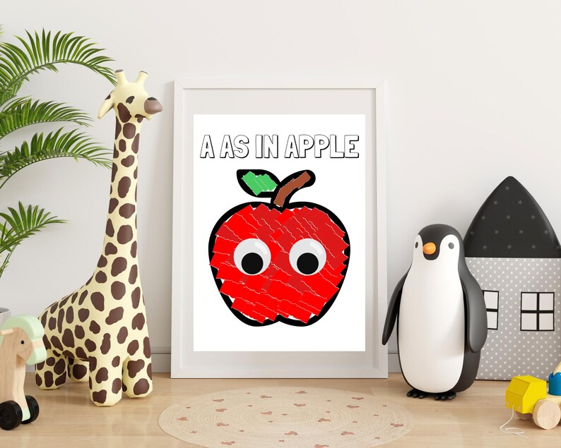 Torn Paper Craft for Kids ABC FRUIT, Easy Paper Crafts Idea Tear Rip ...