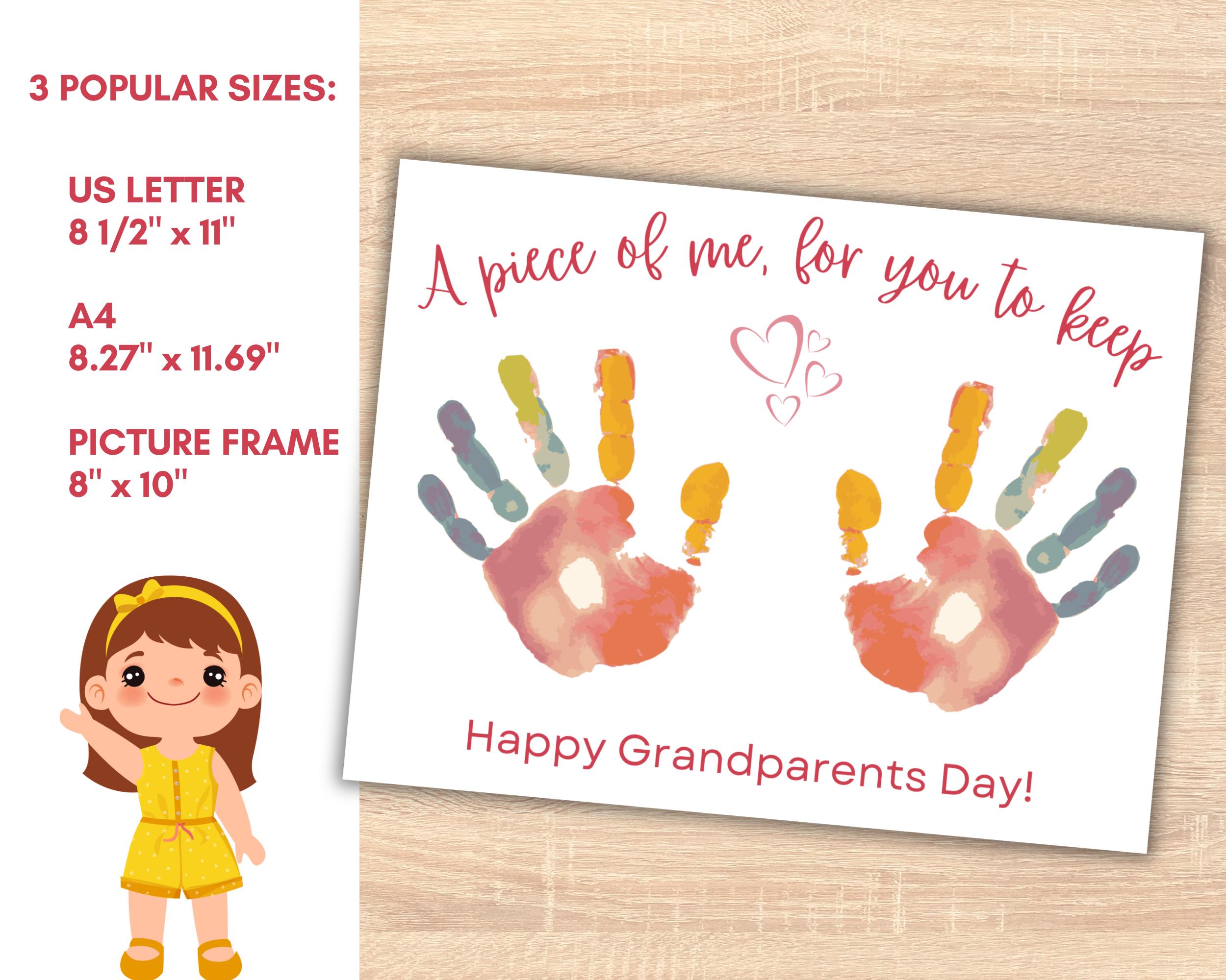 Grandparents Day Handprint Craft Keepsake, Baby's Hand Print Memories ...