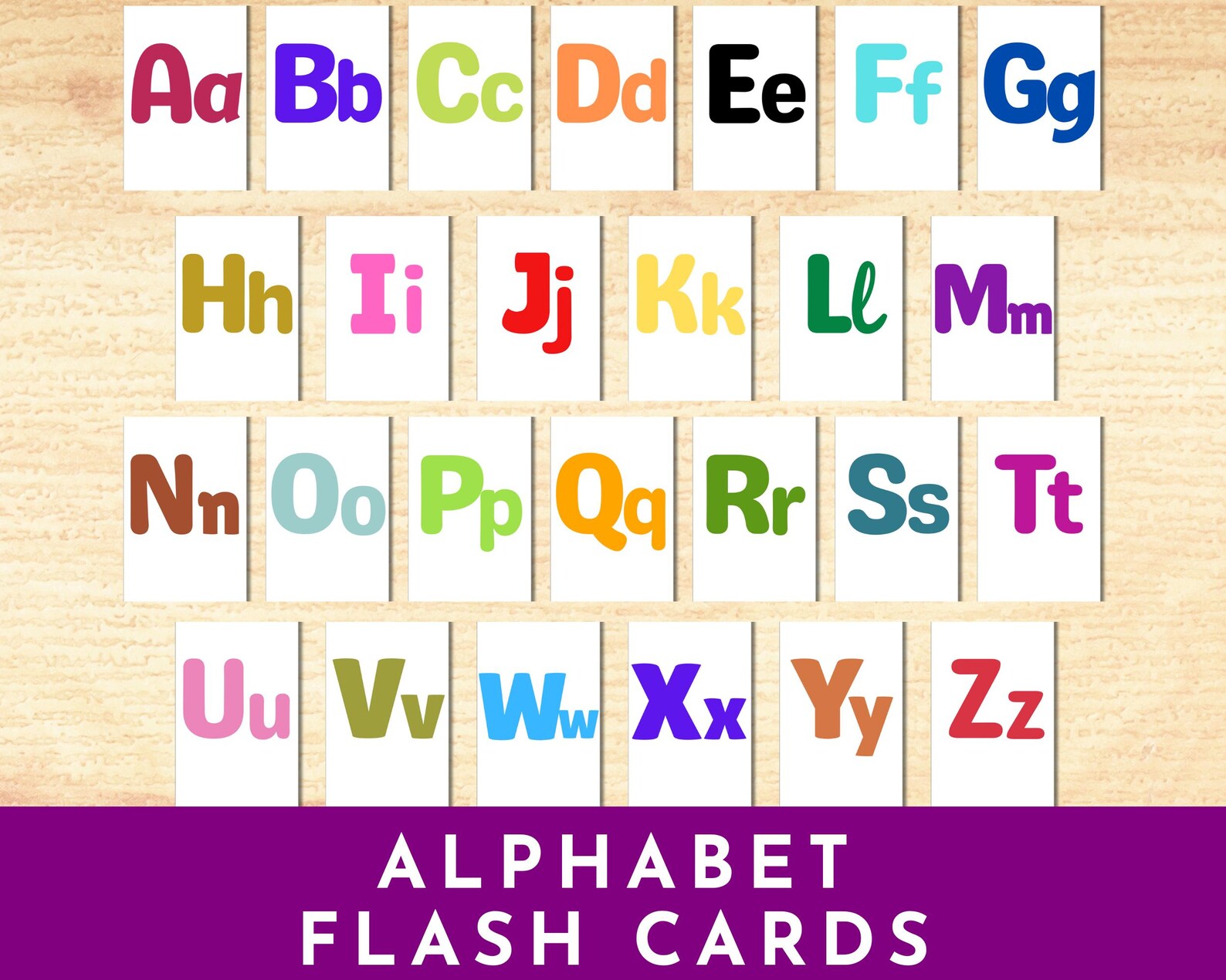 Printable Flashcards for Kids, Alphabet Flash Cards for Preschool Child ...
