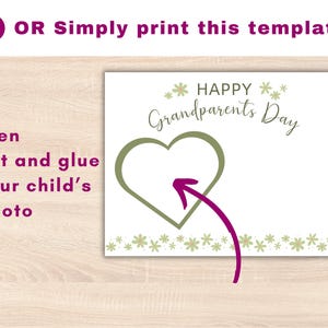 Grandparents Day Handprint Photo Keepsake, Editable Baby Hand Print ...