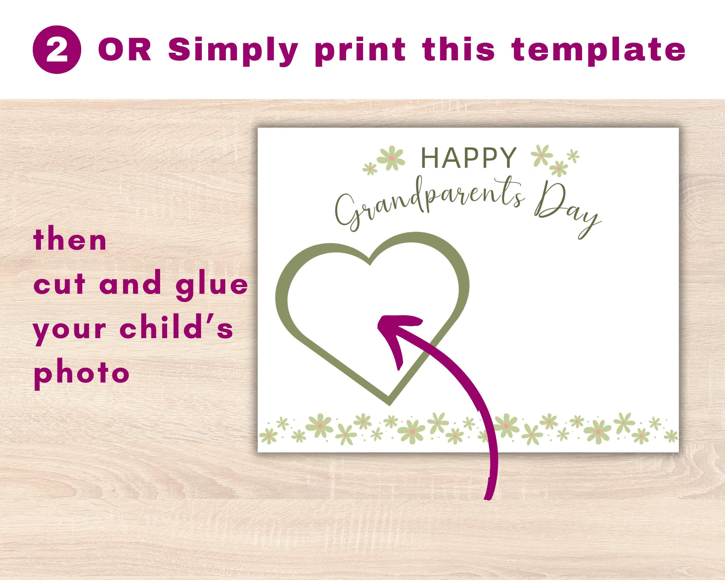 Grandparents Day Handprint Photo Keepsake, Editable Baby Hand Print ...