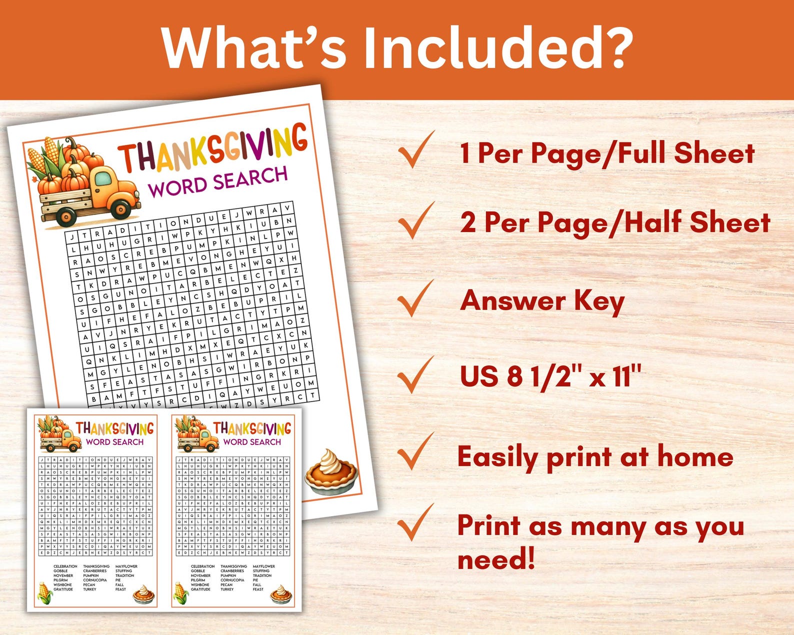 Thanksgiving Word Search Game Printable, Friendsgiving Fun Activity ...