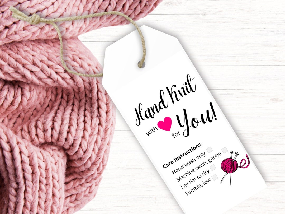 Handmade Tags for Knitting - Hand Knit for You - Instant Download ...