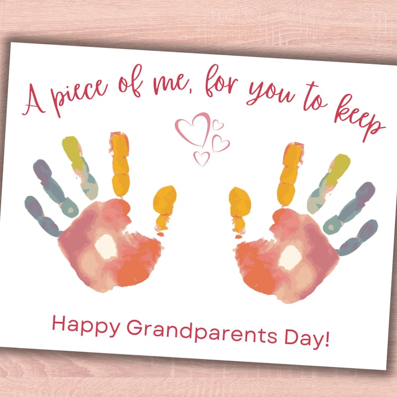 Grandparents Day Handprint Craft - Etsy