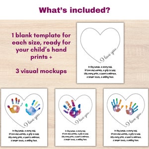 Handprint Art Craft Keepsake, Mothers Day Idea, Hand Print Gift for Dad ...