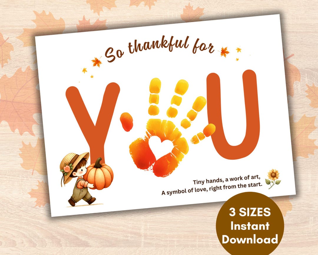 Thankful for You Handprint Craft for Kids Babies, Daycare Preschool ...
