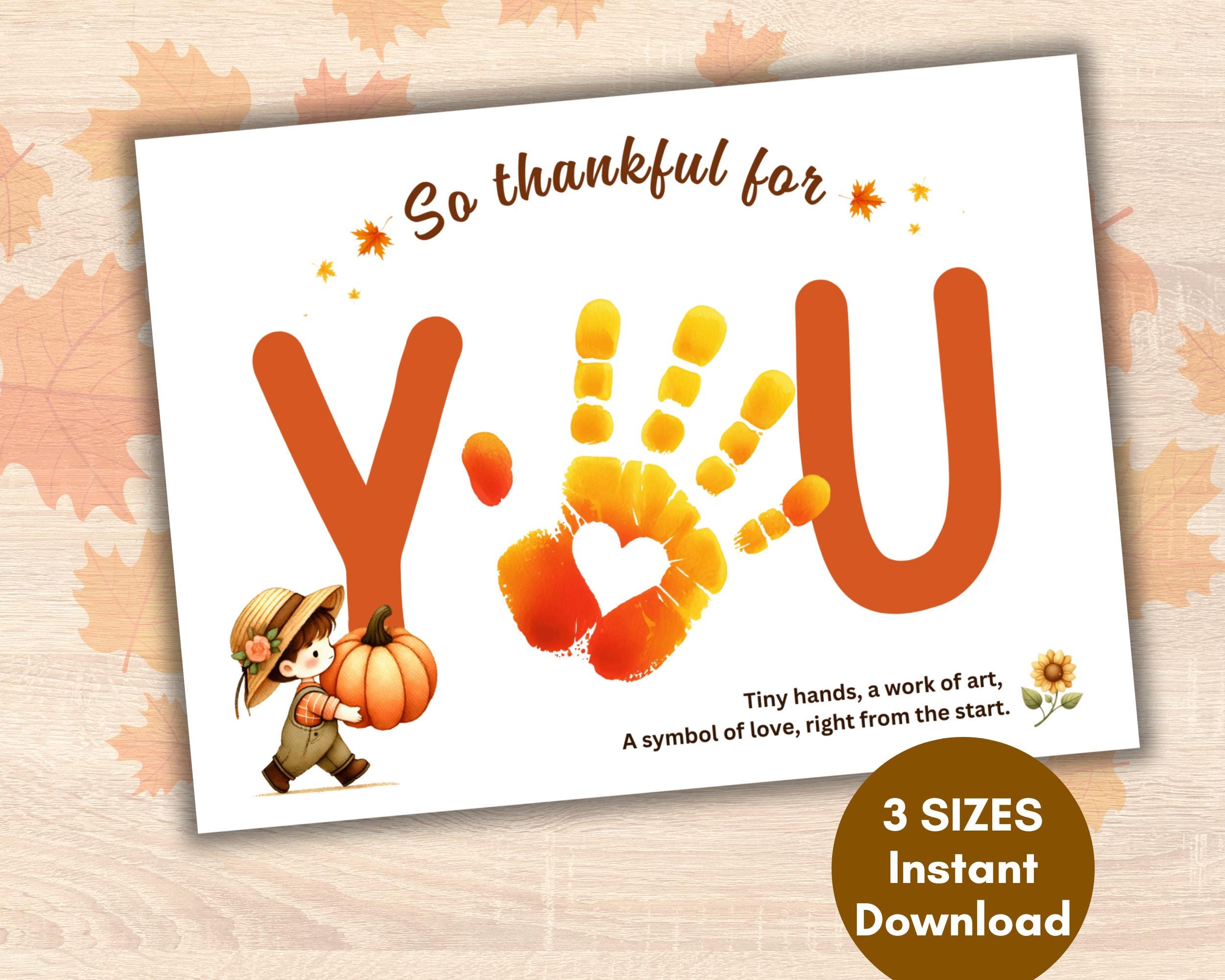 Thankful for You Handprint Craft for Kids Babies, Daycare Preschool ...