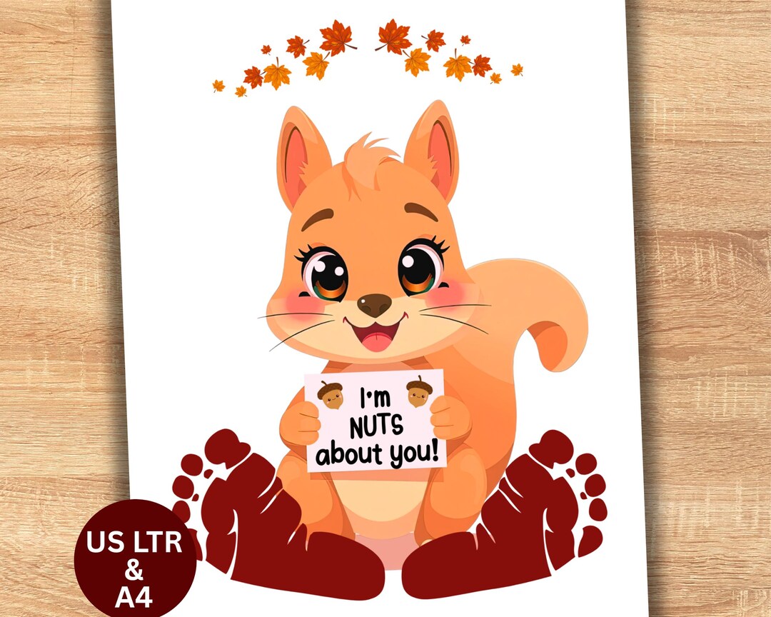 Fall Footprint Art for Kids, Autumn Baby Toddler Craft Activity ...