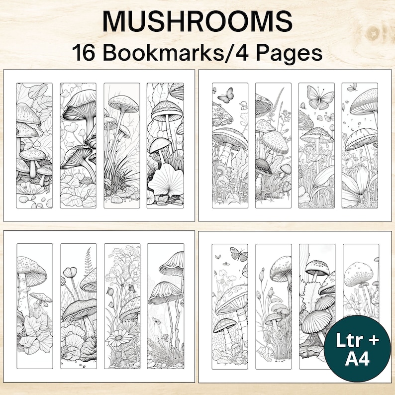 Coloring Bookmarks for Adults BUNDLE, 52 Bookmarks to Color Printable ...