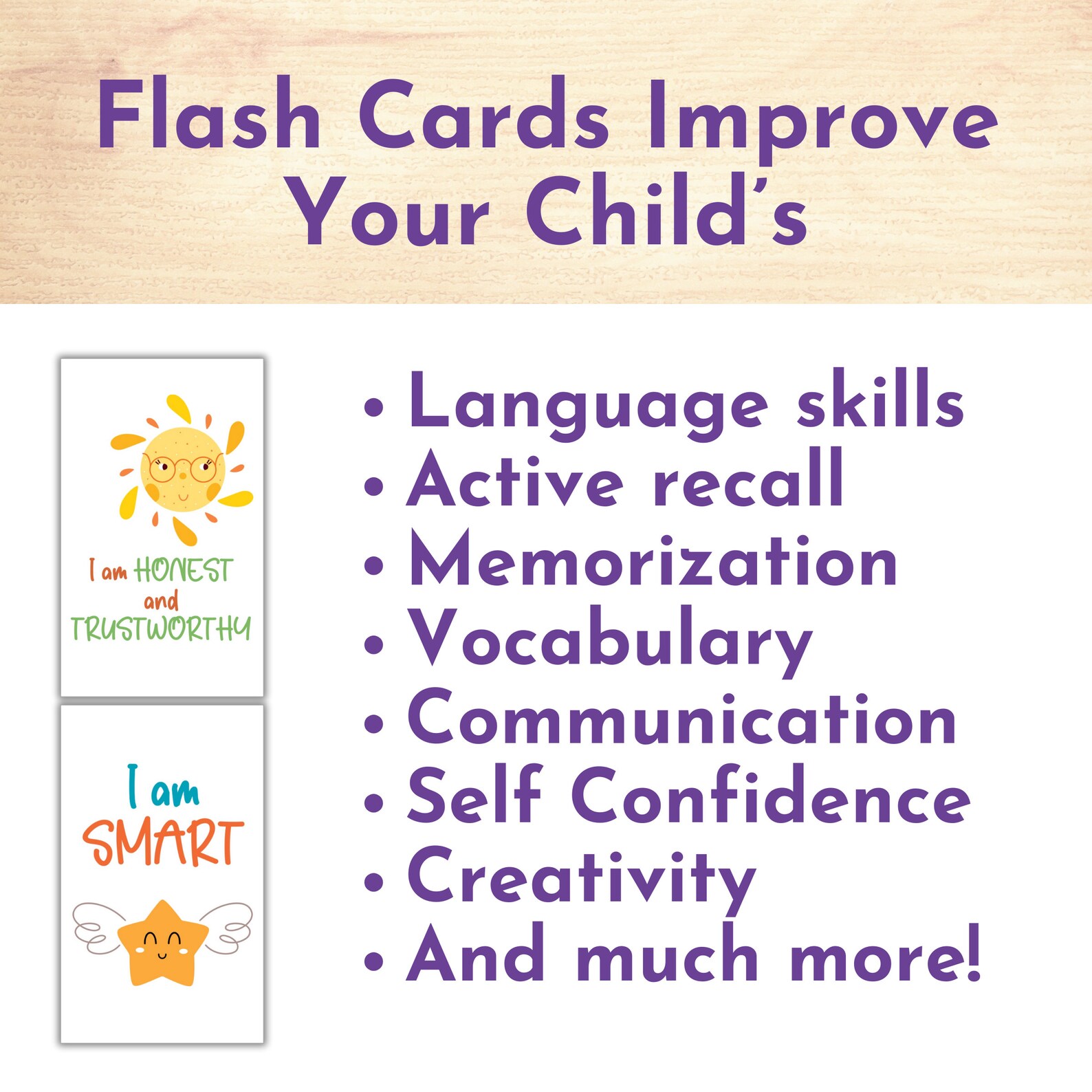 Affirmation Flash Cards for Kids, Positive Motivational Flashcards for ...